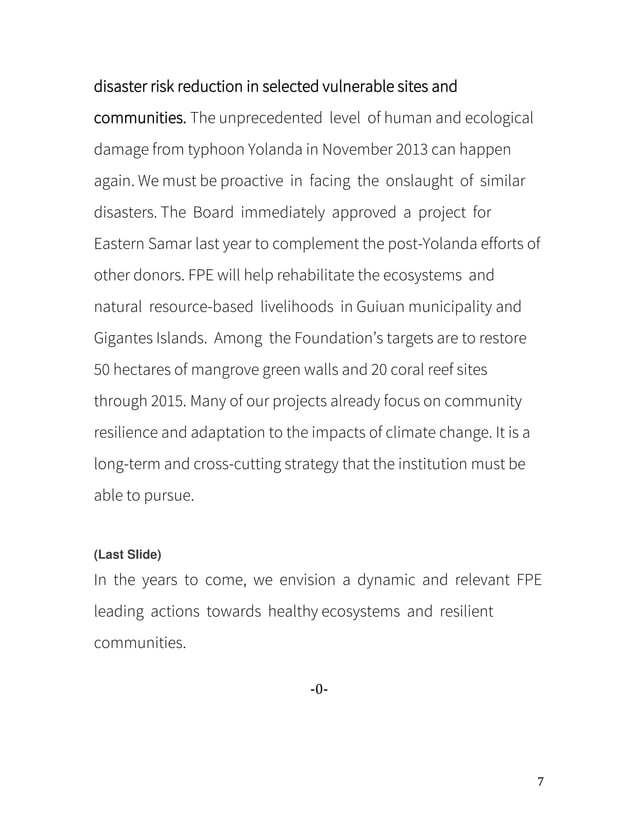 MRU: General Assembly Report of the FPE Chair | PDF | Environmental ...