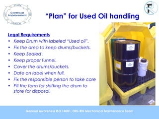 General awareness iso 14001(mech.maint.) | PPT