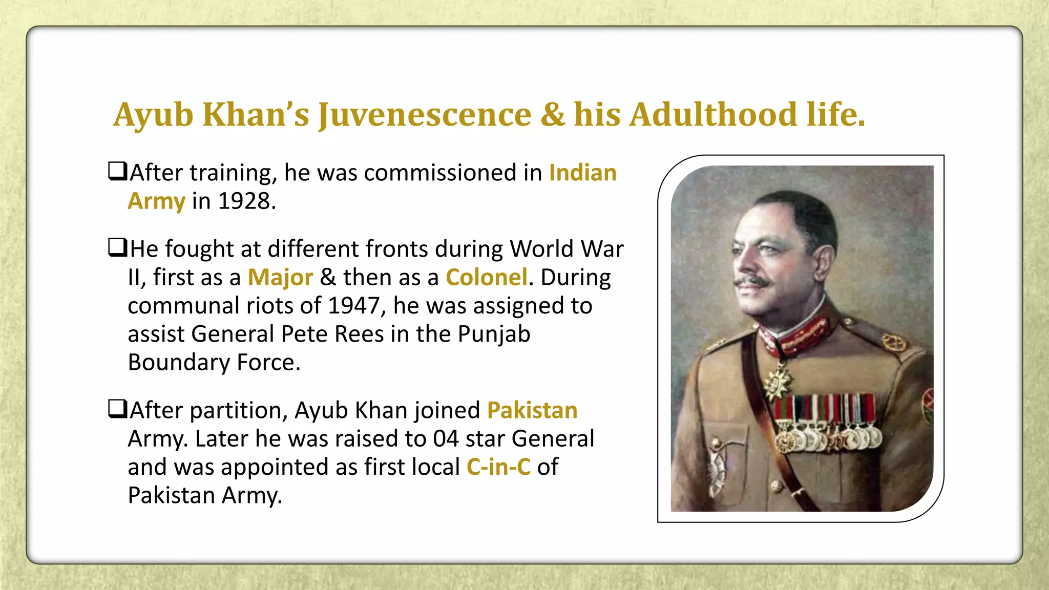 General ayoub khan and its constitution 1962 | PPTX