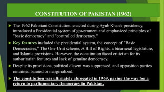 General Ayub Khan Era and rule in Pakistan | PPTX