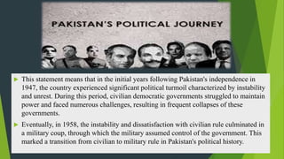 General Ayub Khan Era and rule in Pakistan | PPTX
