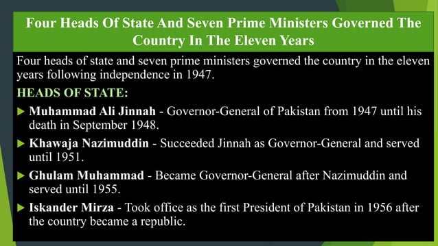 General Ayub Khan Era and rule in Pakistan | PPTX