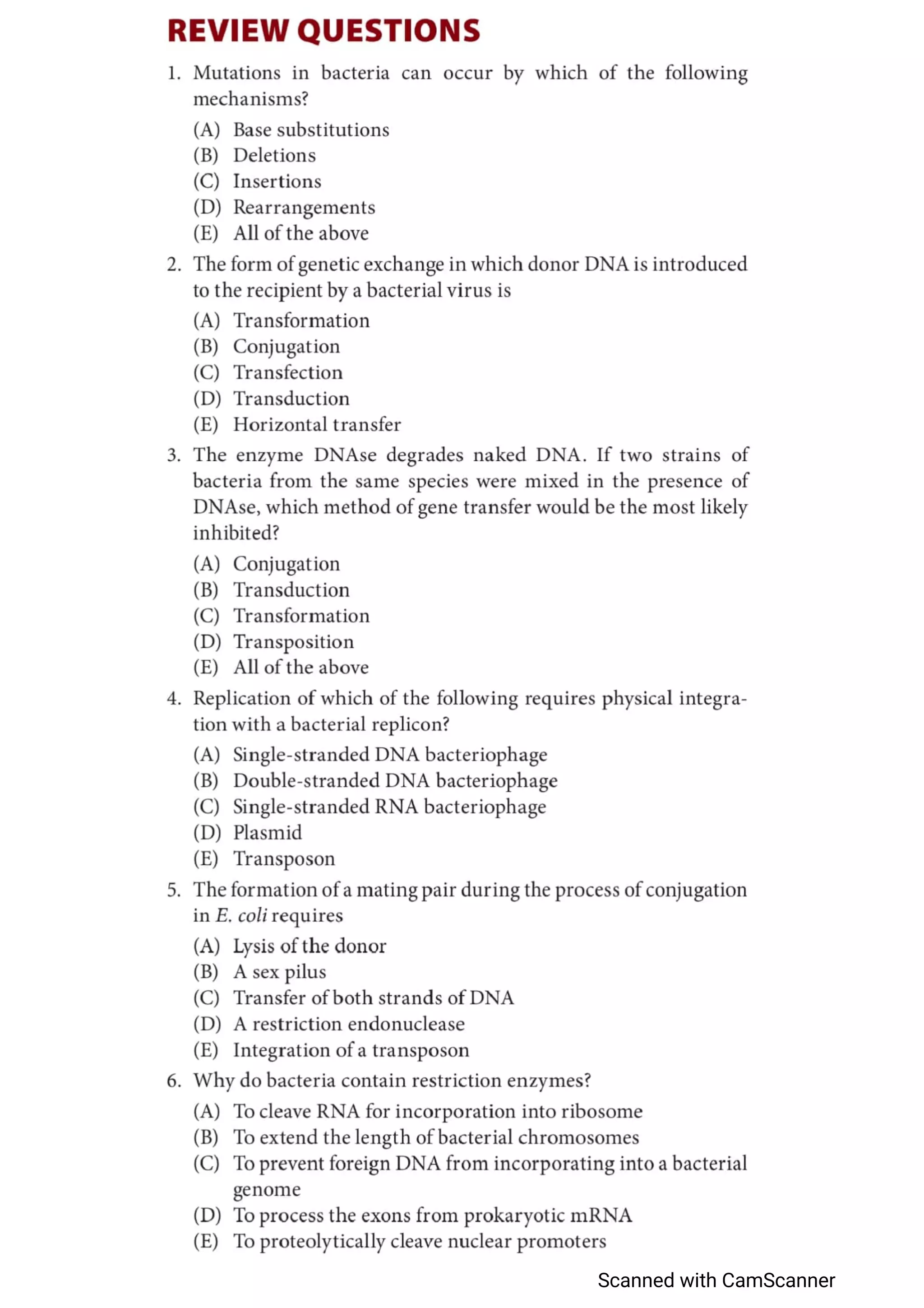 General+ Bacteriology Microbiology MCQs | PDF