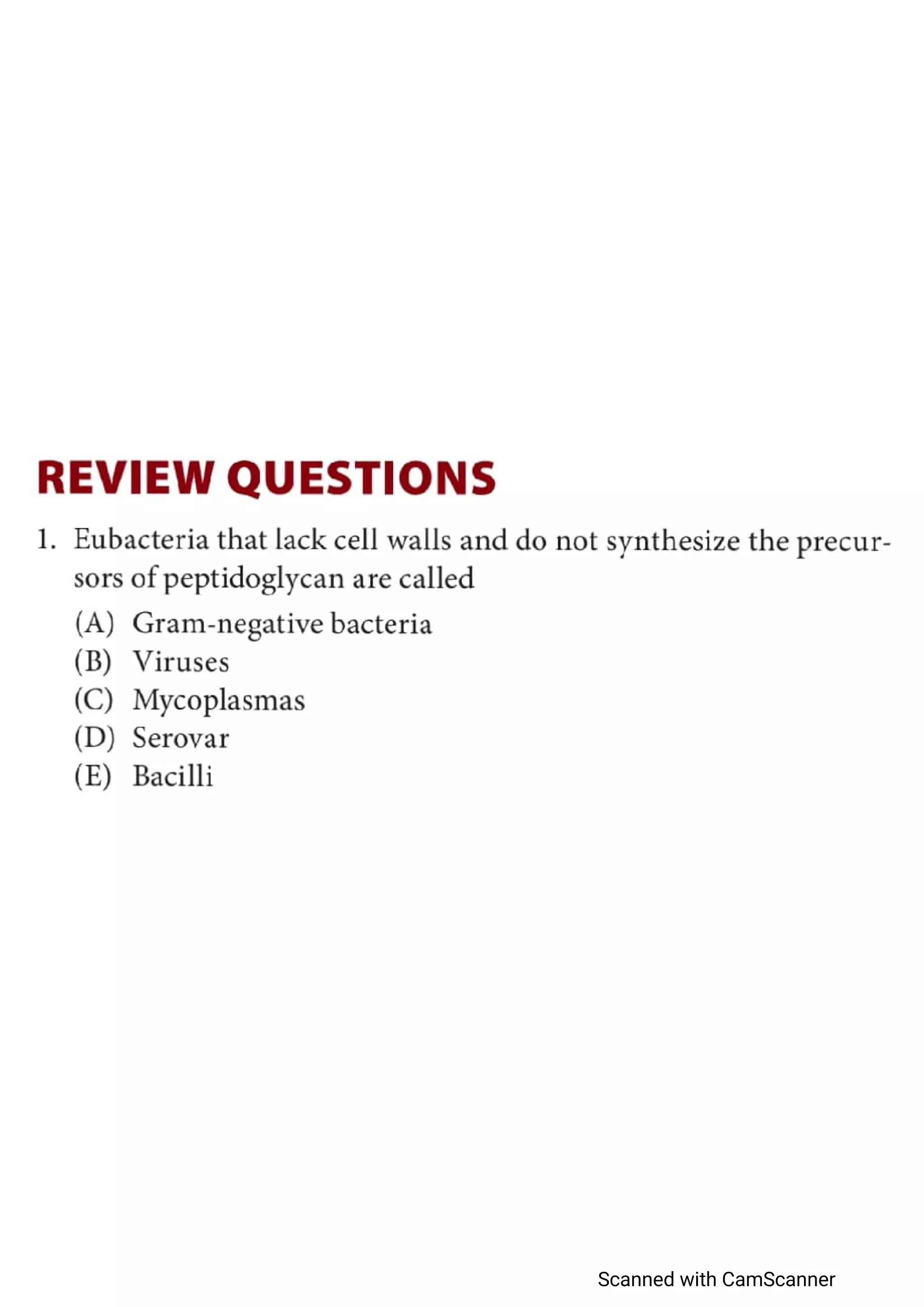 General+ Bacteriology Microbiology MCQs | PDF