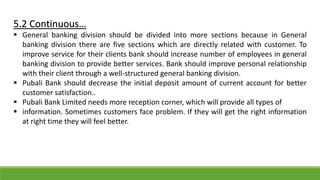 General banking operations of Pubali bank ltd | PDF