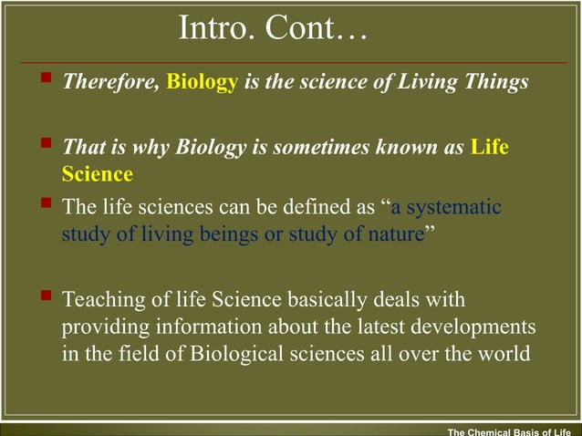 General Biology.-Chapter one.PowerPoints | PPT