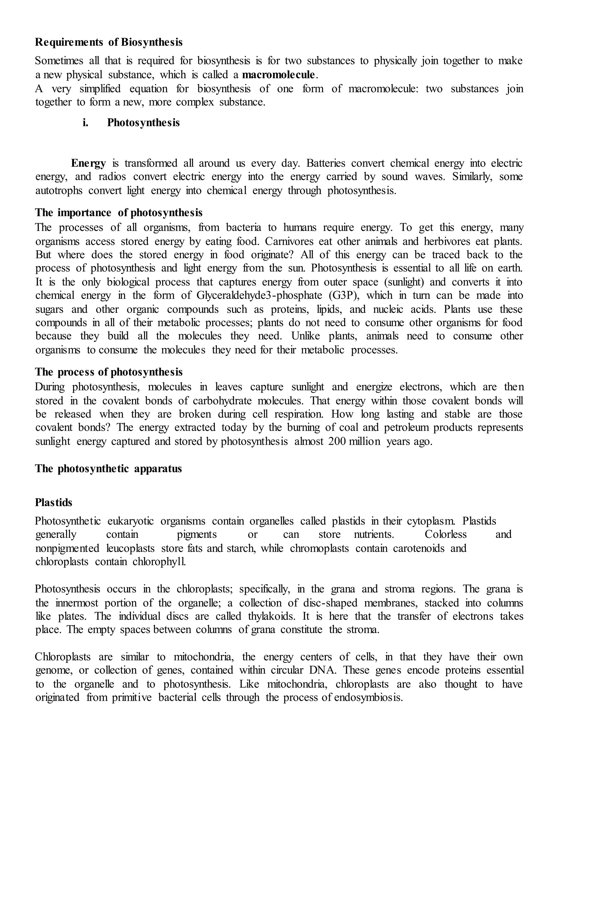 General biology module | DOC