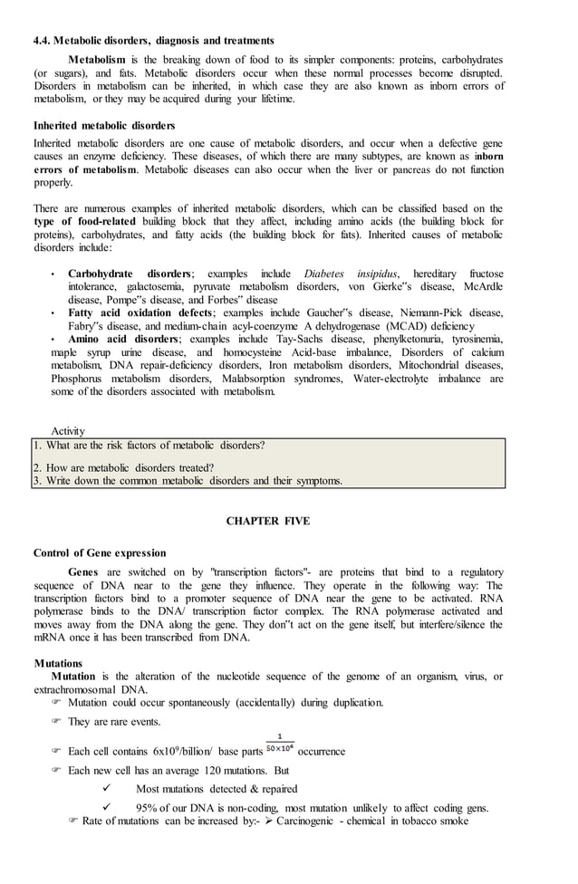 General biology module | DOC