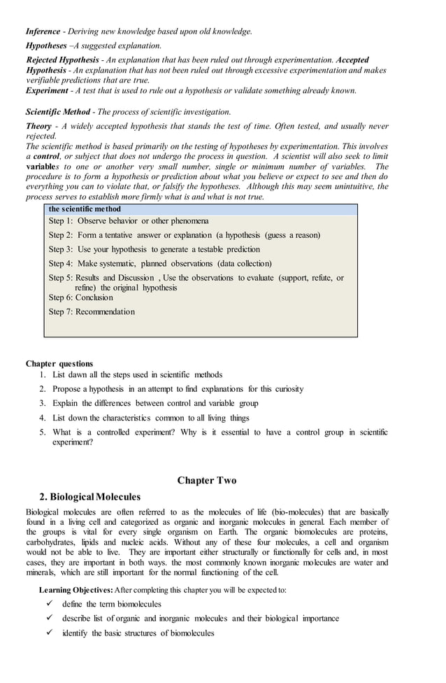 General biology module | DOC