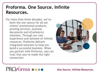 Proforma Solutions - General Capabilities | PPT