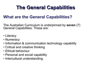 Australian Curriculum: General Capabilities | PPT