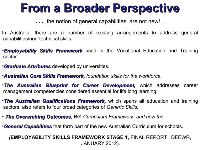 Australian Curriculum: General Capabilities | PPT