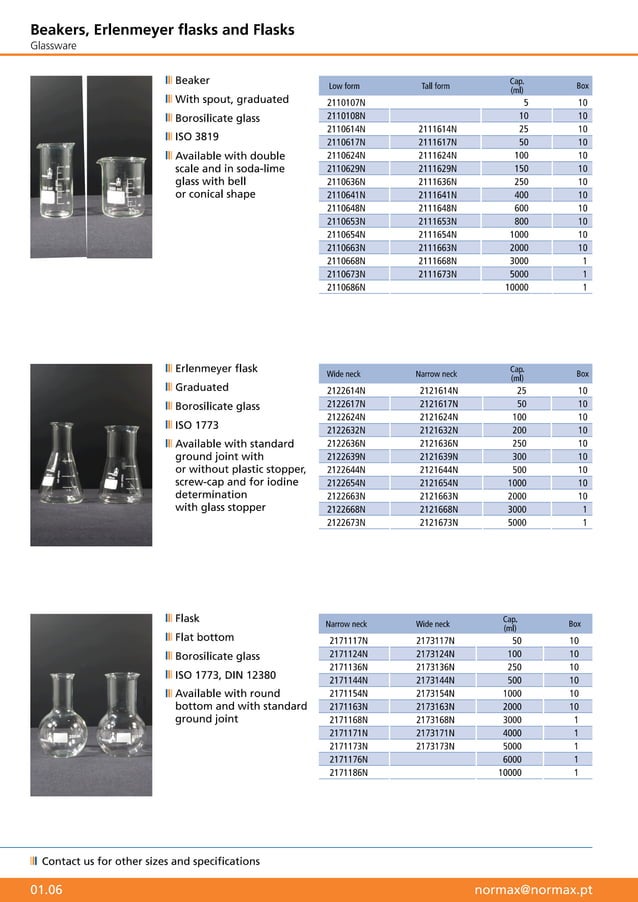 Normax - Fábrica de Vidros Científicos, Lda | PDF