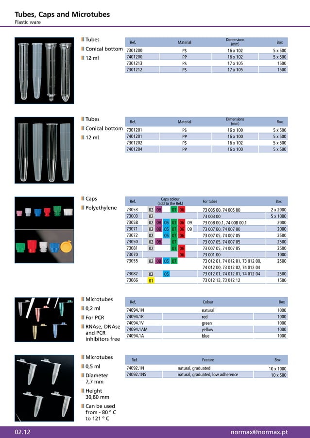 Normax - Fábrica de Vidros Científicos, Lda | PDF