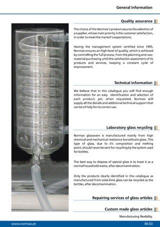 Normax - Fábrica de Vidros Científicos, Lda | PDF