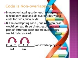 General characteristic of genetic code | PPT