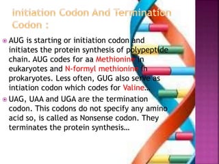 General characteristic of genetic code | PPT
