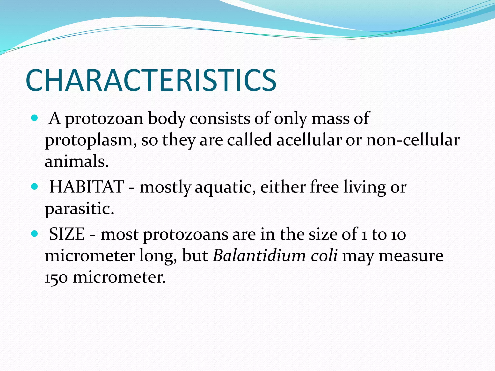 General characteristics of protozoa | PPTX
