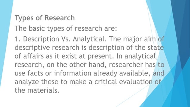 General Characteristics of Research, Criteria of a Good Research, Types ...