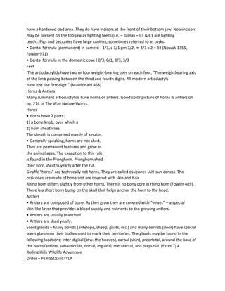 General characteristics of ungulates | DOCX