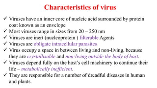 General characteristics of viruses | PPTX