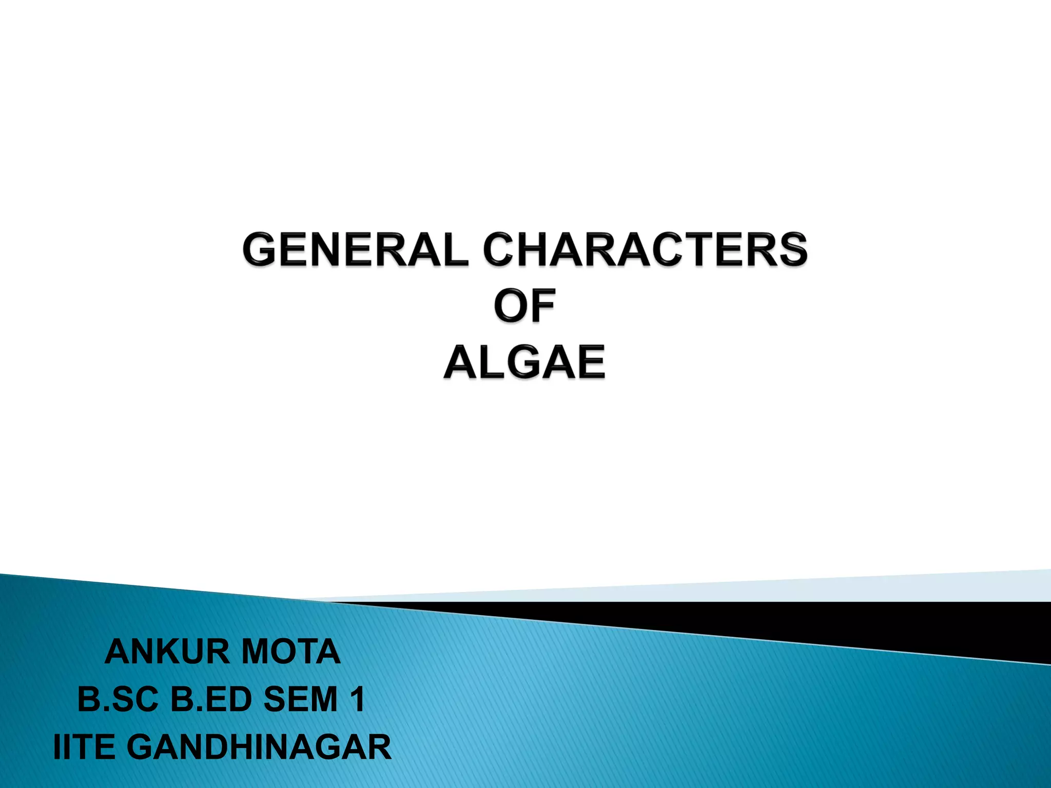 General characters of algae | PDF