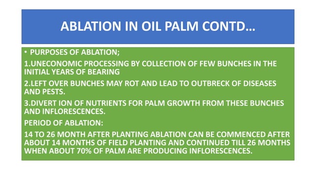 GENERAL CHAREACTERS OF OILPALM AND LEAF PRUNING AND ABLATION.pptx ...