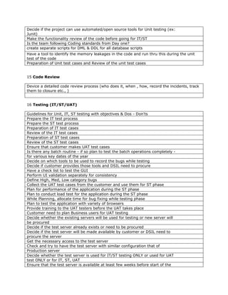 General checklist for the development project | PDF