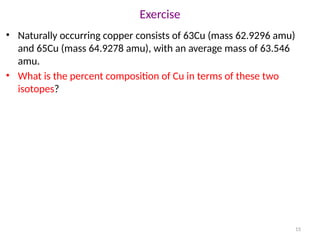 General chemistry notes on Atoms, Molecules and Ions | PPTX