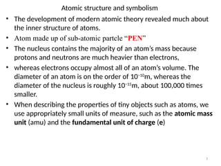 General chemistry notes on Atoms, Molecules and Ions | PPT