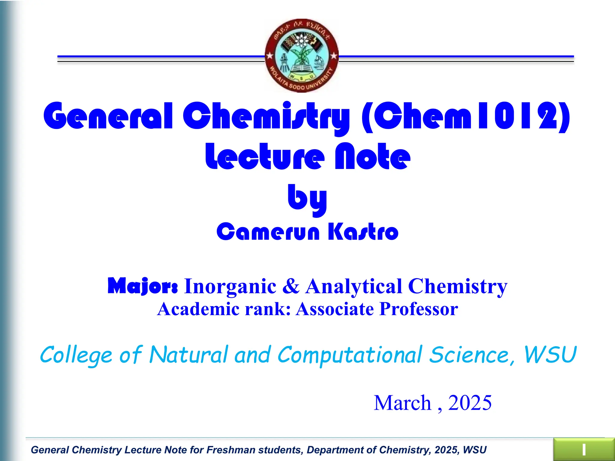 General chemistry - Chapter 1 PPT (eDITED).pdf