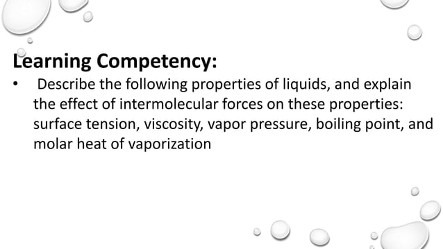 General Chemistry 2_IMF and Properties of Liquids.pptx | Chemistry ...
