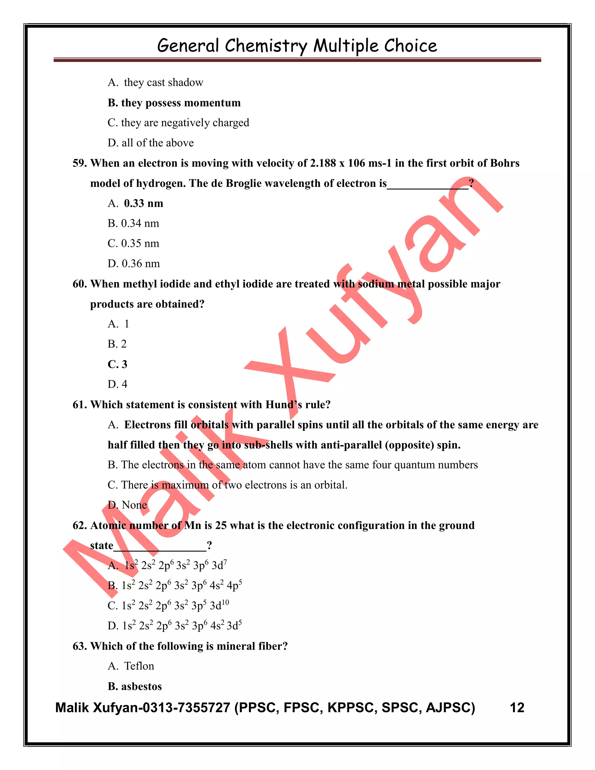 General Chemistry MCQS By Malik Xufyan.pdf