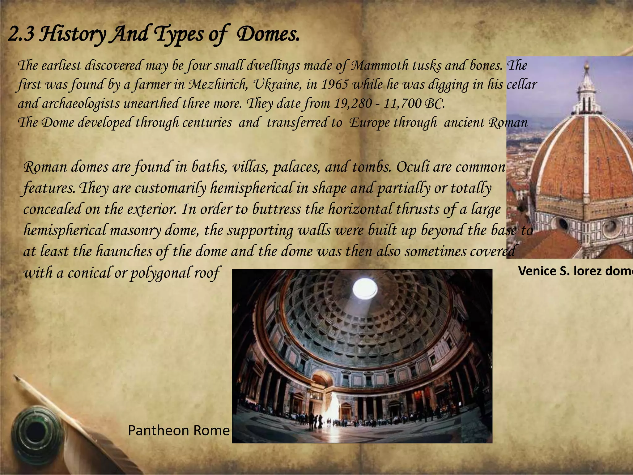 General classification of arches and Roofing systems ( Domes & Vaults ...