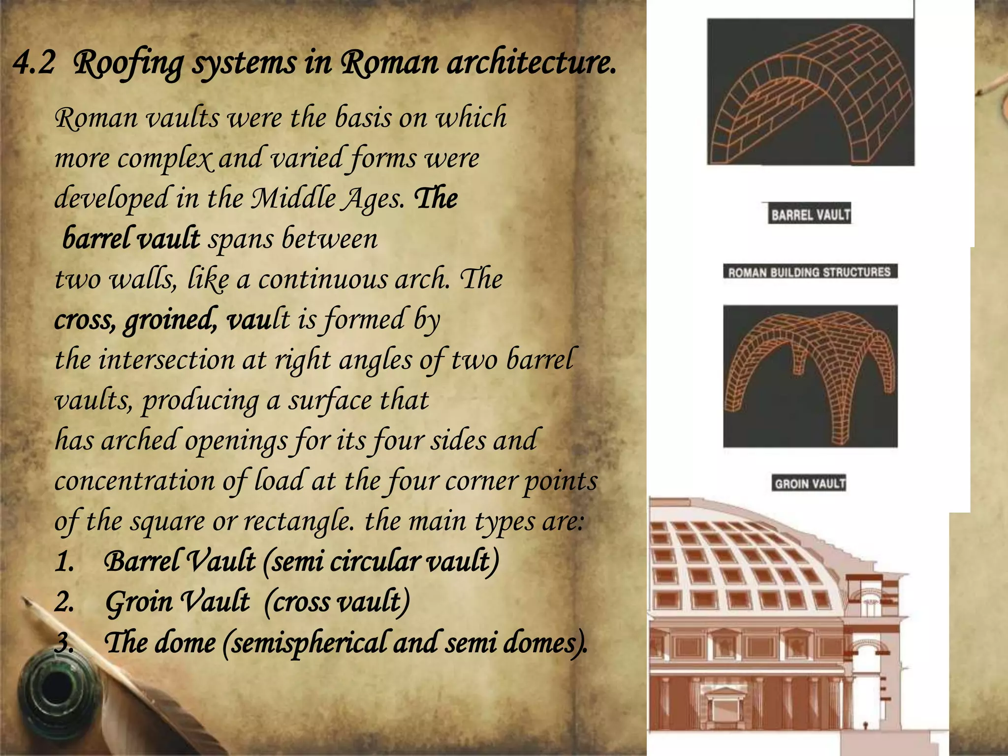 General classification of arches and Roofing systems ( Domes & Vaults ...