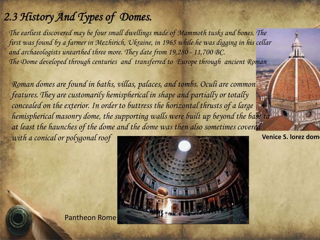 General classification of arches and Roofing systems ( Domes & Vaults ...