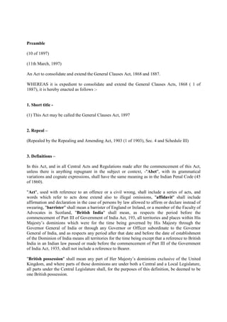 General clauses act 1897.bose