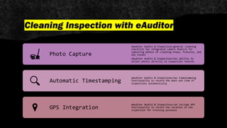 General cleaning Inspection eAuditor Audits & Inspections | PPT