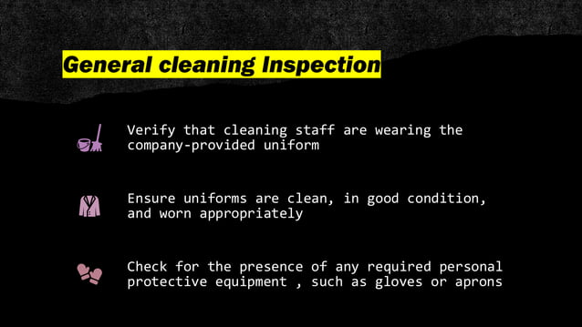 General cleaning Inspection eAuditor Audits & Inspections | PPT