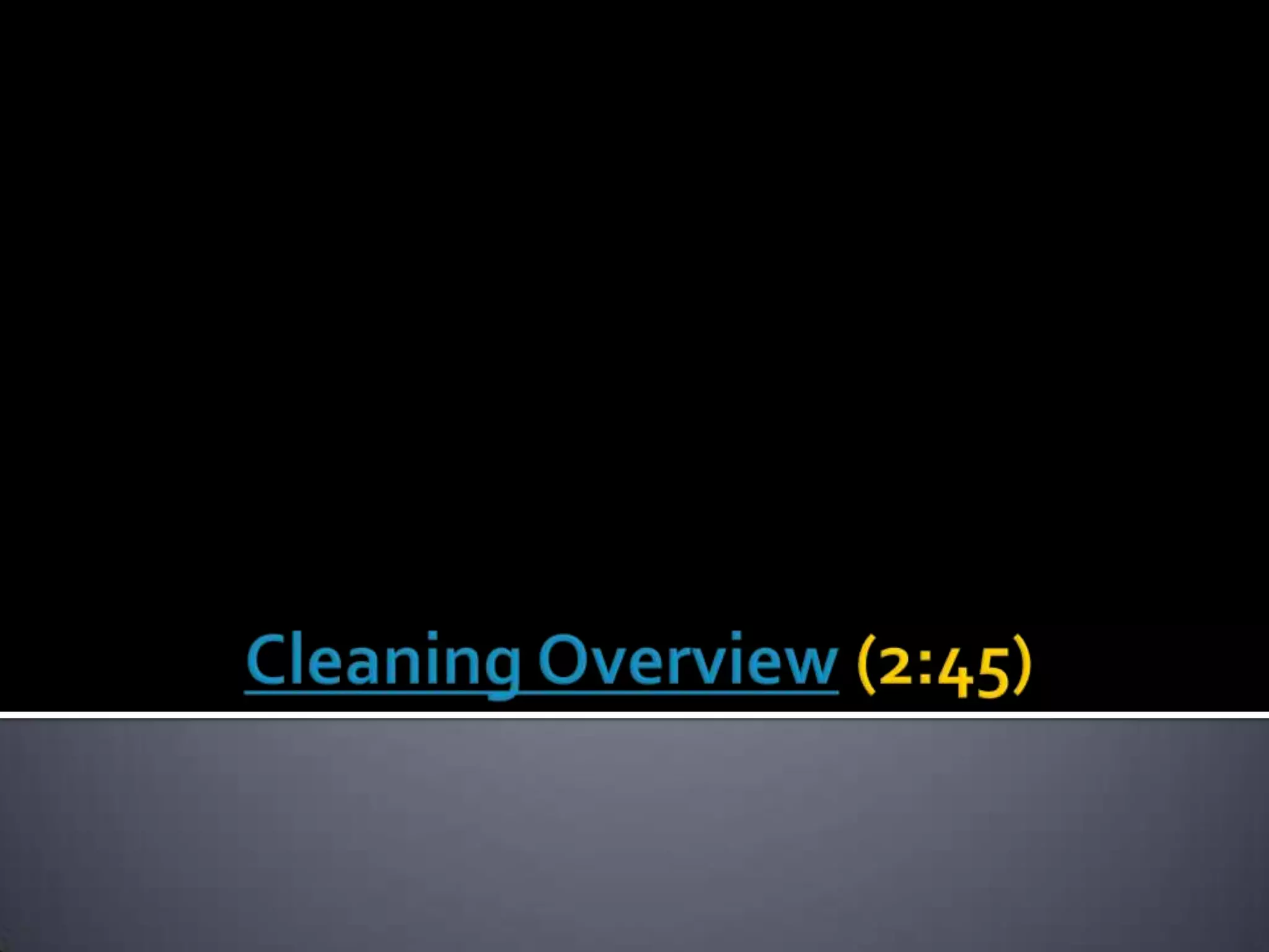 General cleaning module 1 | PPTX