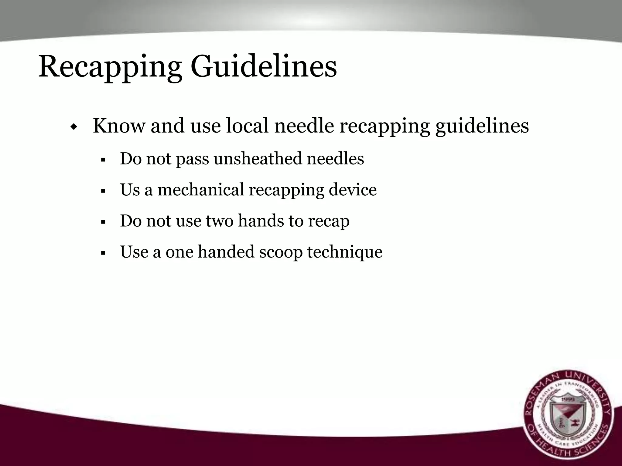 General Clinic Safety, Hazardous Waste & Infection Control | PPTX