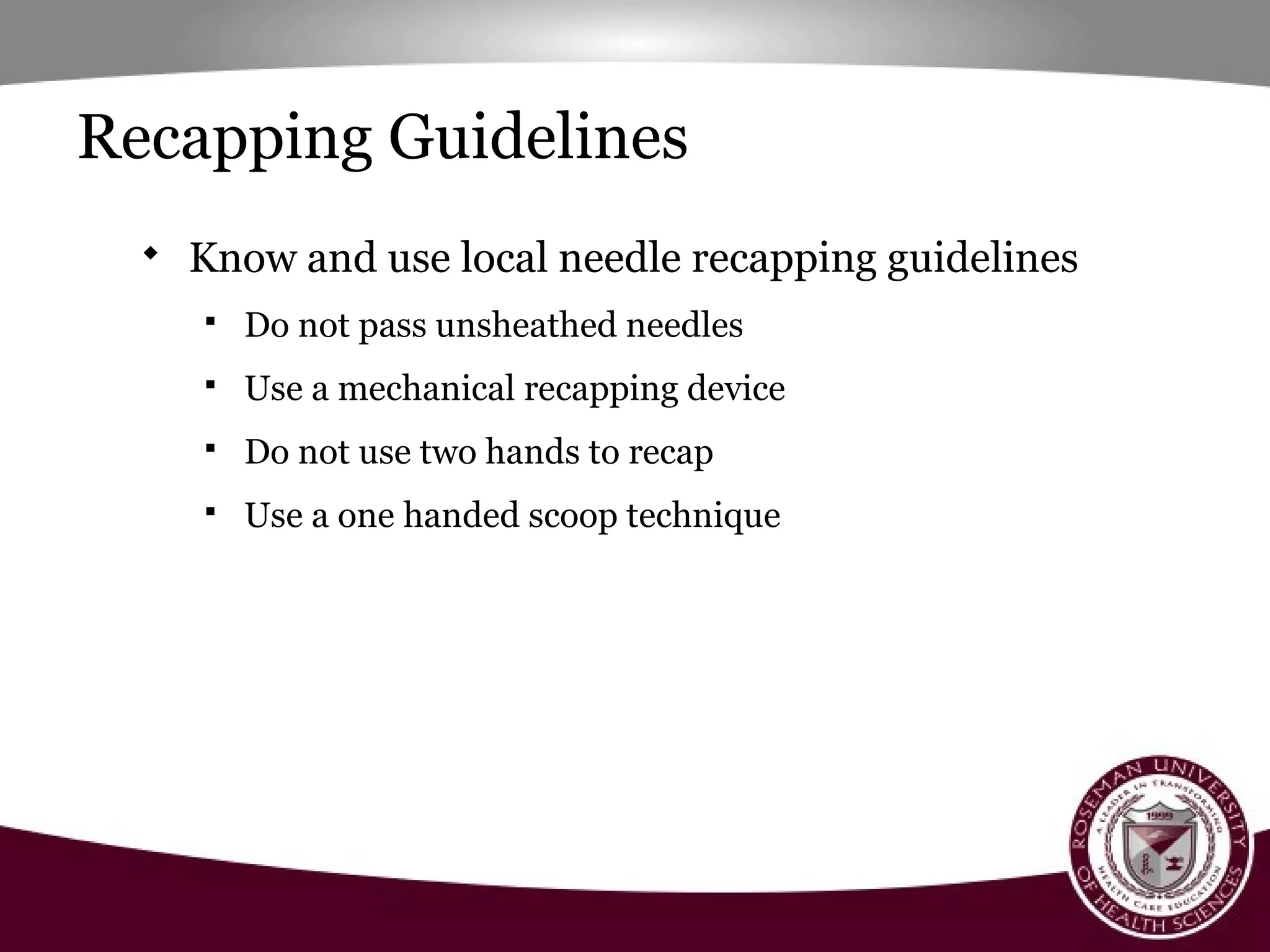 General clinic safety hazardous waste infection control correct version ...