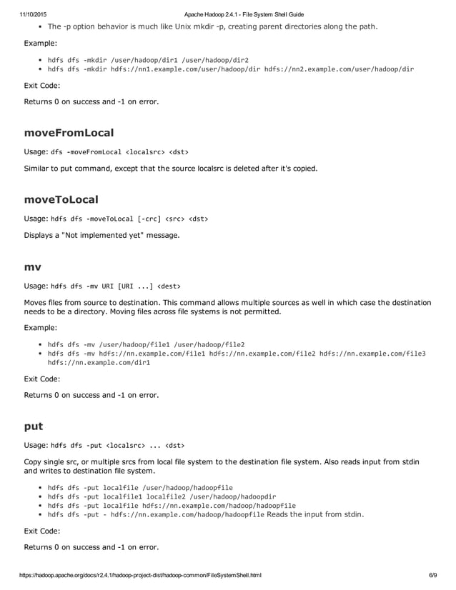 General apache command for hadoop | PDF
