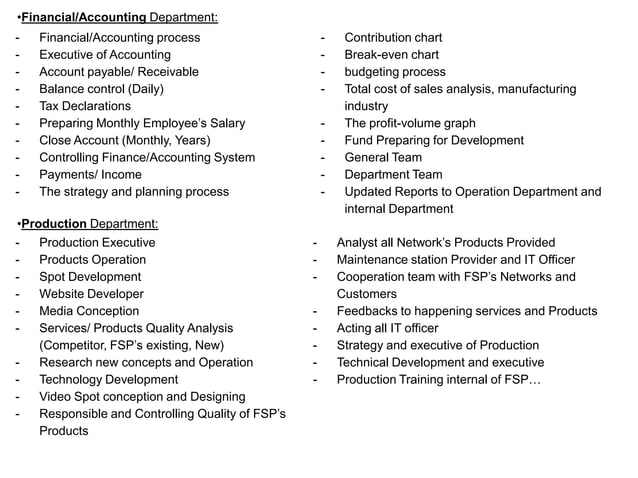 General commercail managment plan(fsp) | PPT