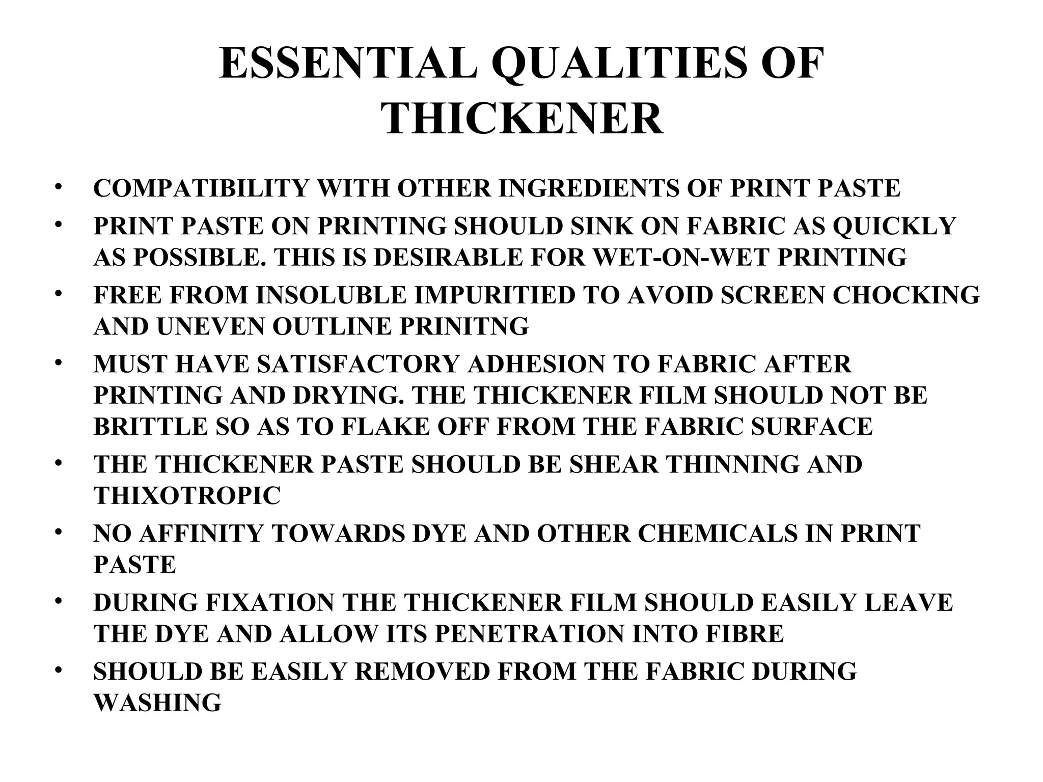 General composition of print paste | PPT