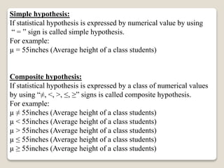 General concept for hypohtesis testing | PPTX