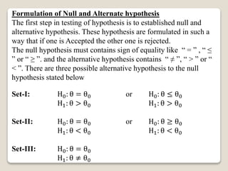 General concept for hypohtesis testing | PPTX