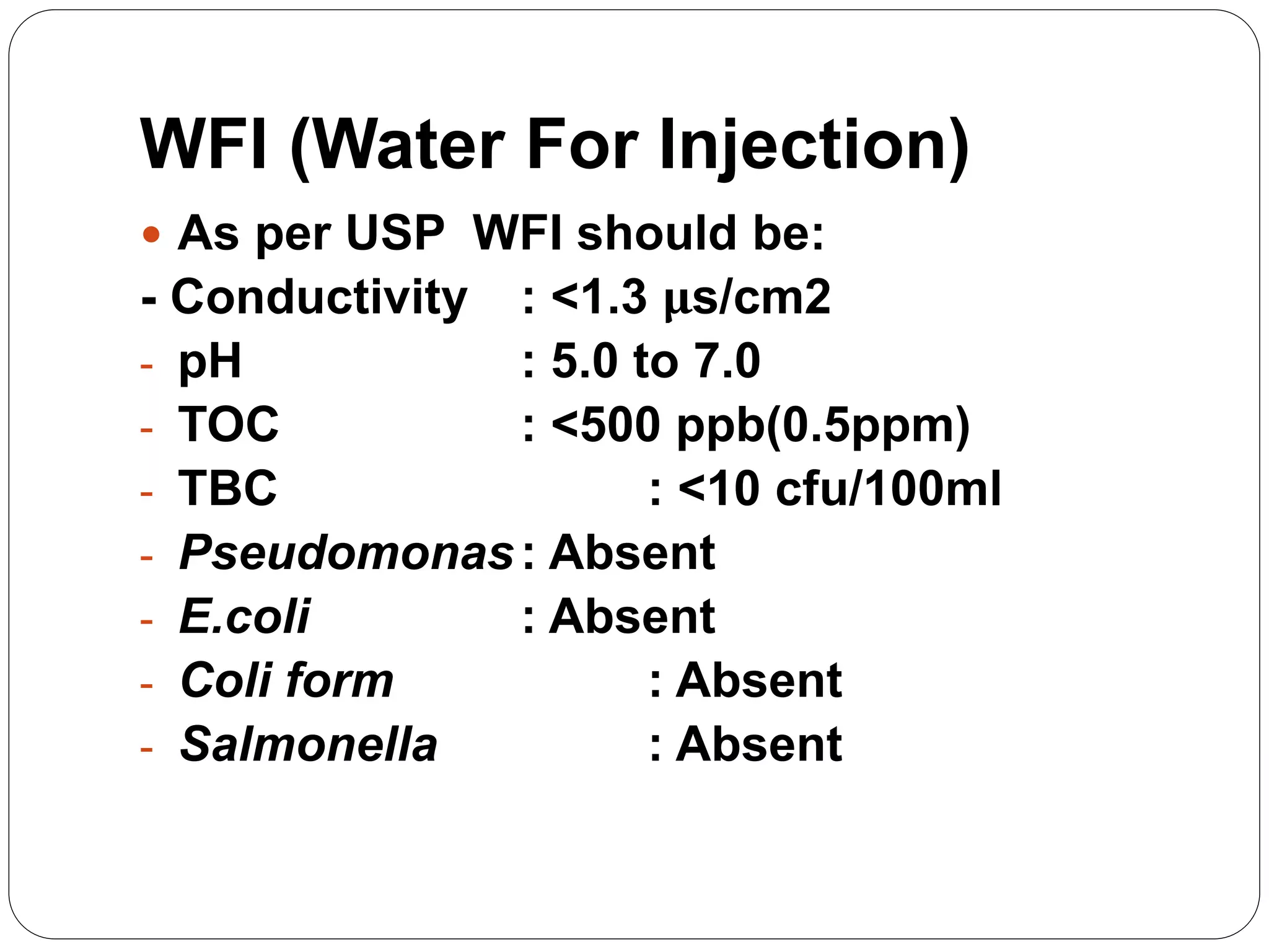 General concept for pharmaceutical water | PPT