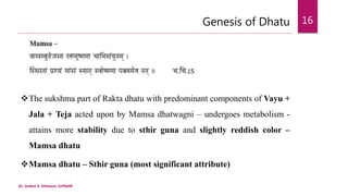GENERAL CONCEPT OF DHATU | PPTX