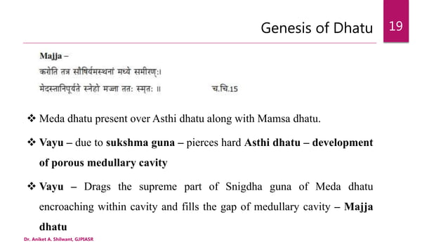 GENERAL CONCEPT OF DHATU | PPTX